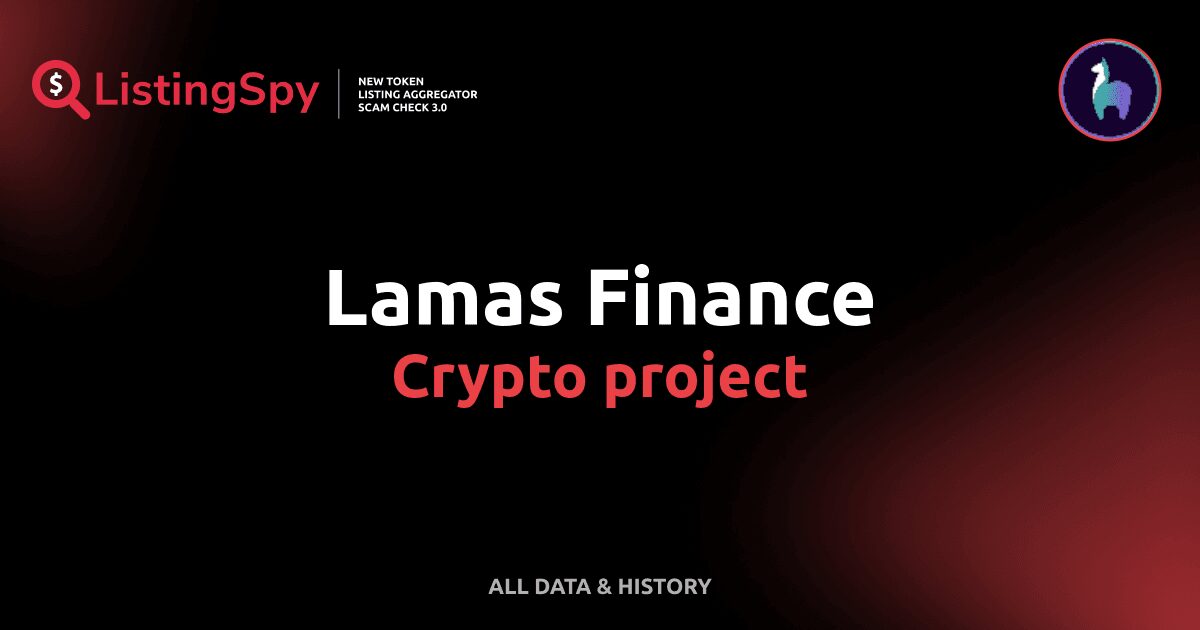 Lamas Finance crypto project info: LMF listings, events, charts ...