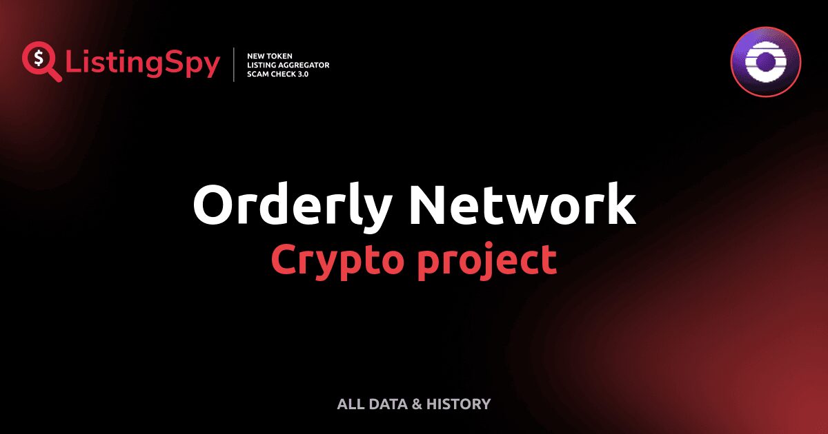 Orderly Network crypto project info: ORDER listings, events, charts ...