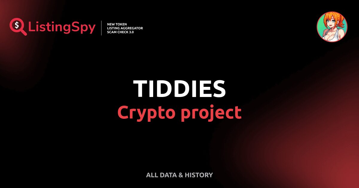 TIDDIES crypto project info: TIDDIES listings, events, charts ...