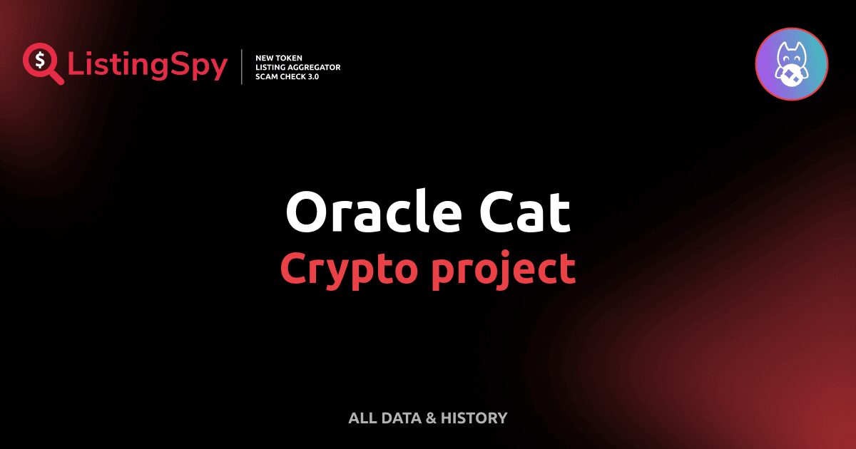 Oracle Cat crypto project info: ORACLE listings, events, charts ...