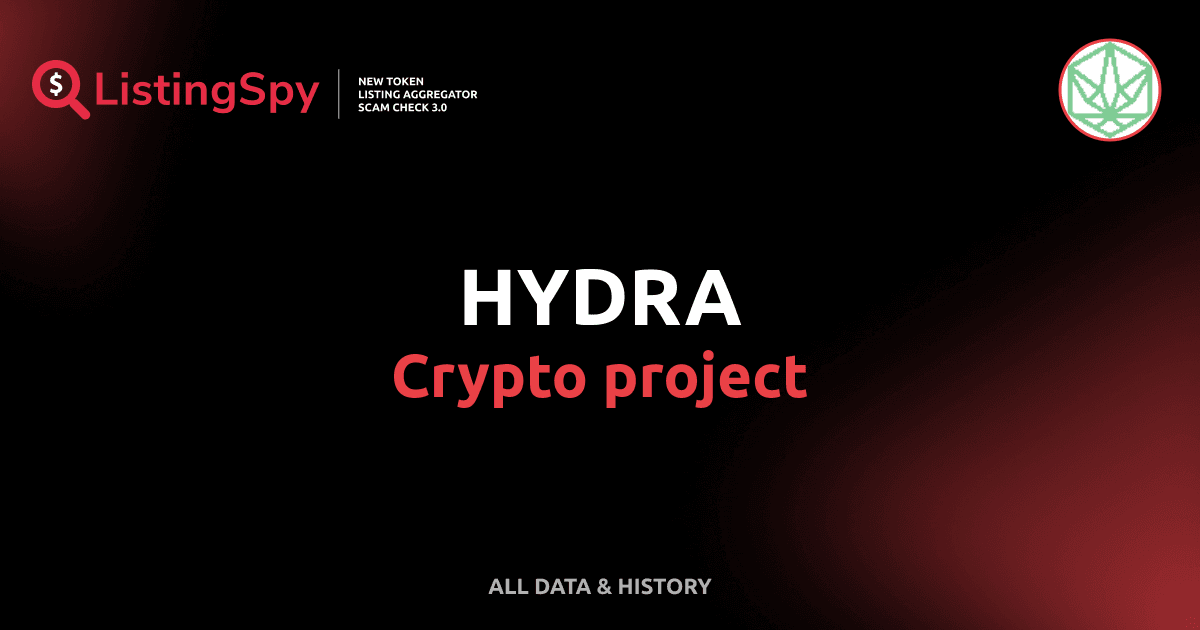 HYDRA crypto project info: HYDRA listings, events, charts, community, analysis | ListingSpy