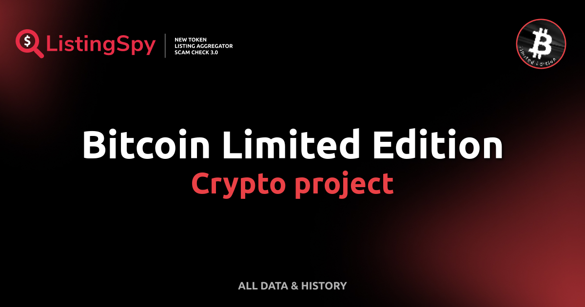 Bitcoin Limited Edition crypto project info: BTCLE listings, events ...