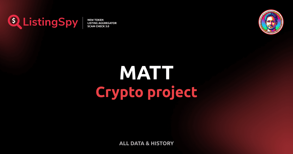 MATT crypto project info: MATT listings, events, charts, community ...