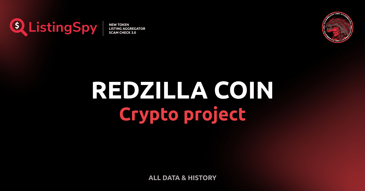 REDZILLA COIN crypto project on ListingSpy | ListingSpy
