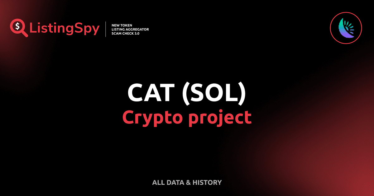 CAT (SOL) crypto project on ListingSpy | ListingSpy