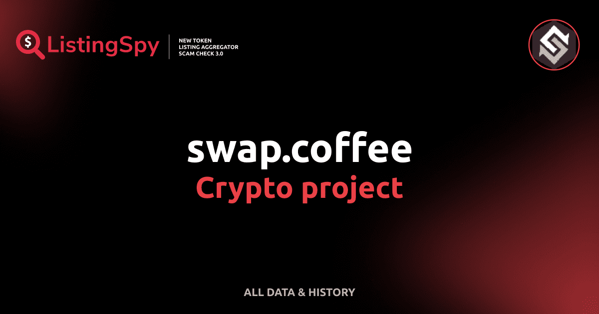 swap.coffee crypto project on ListingSpy | ListingSpy
