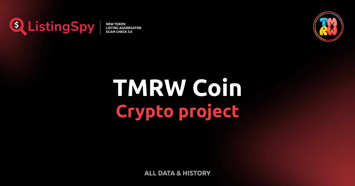 TMRW Coin crypto project on ListingSpy | ListingSpy