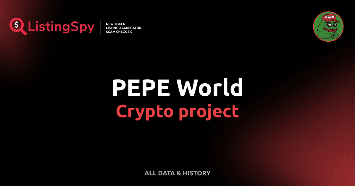 PEPE World crypto project on ListingSpy | ListingSpy