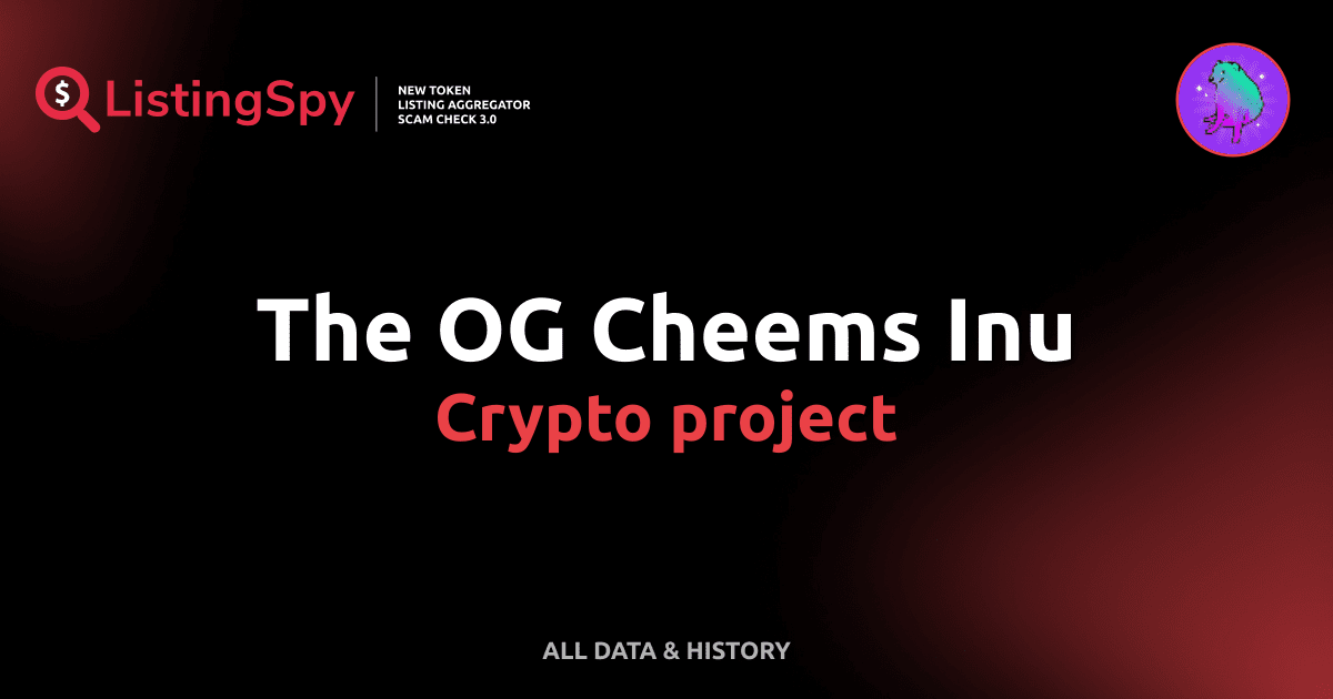 The OG Cheems Inu crypto project on ListingSpy | ListingSpy