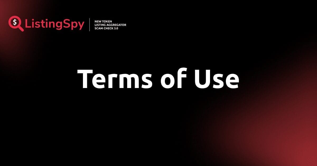 Terms of Use | ListingSpy