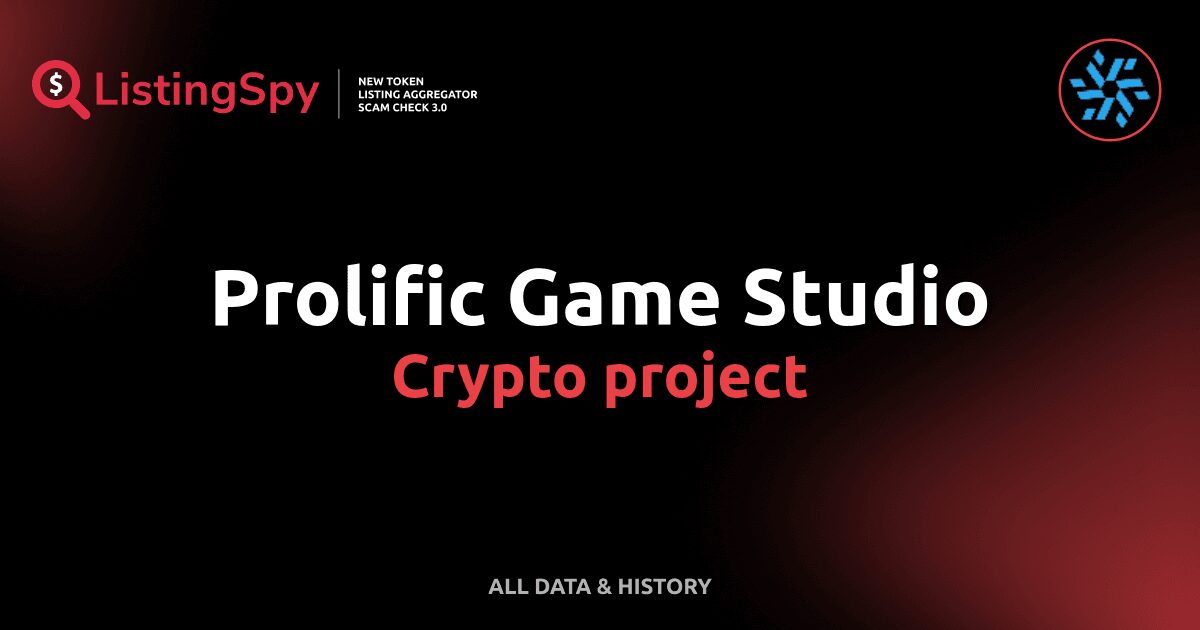 Prolific Game Studio crypto project info: PRO listings, events, charts, community, analysis ...