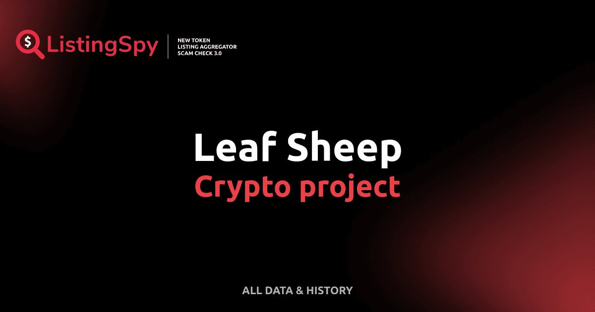 Leaf Sheep crypto project info: KUROSHIMAE listings, events, charts ...