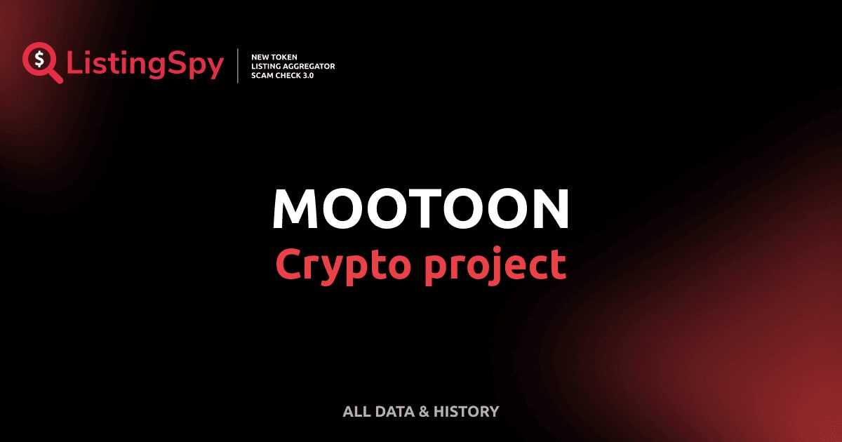 MOOTOON crypto project info: MOOTOON listings, events, charts ...