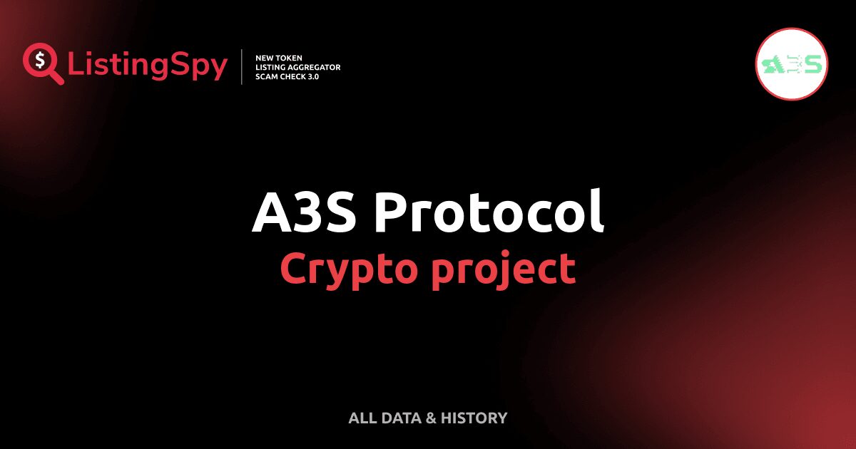 A3S Protocol crypto project info: AA listings, events, charts ...