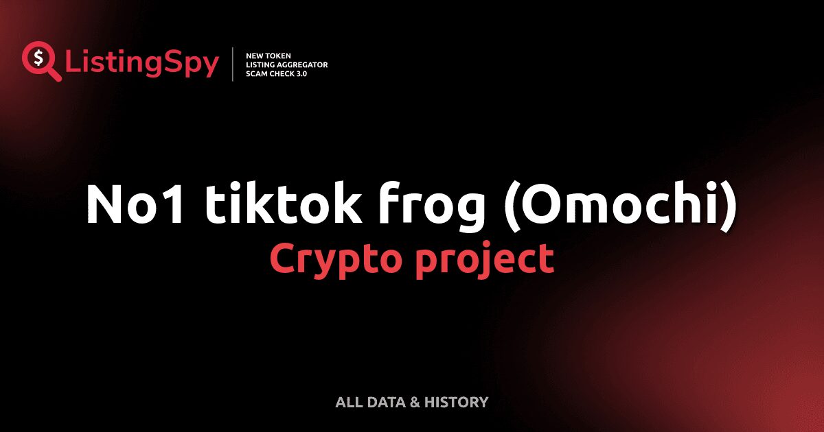 No1 tiktok frog (Omochi) crypto project info: OMOCHI listings, events ...