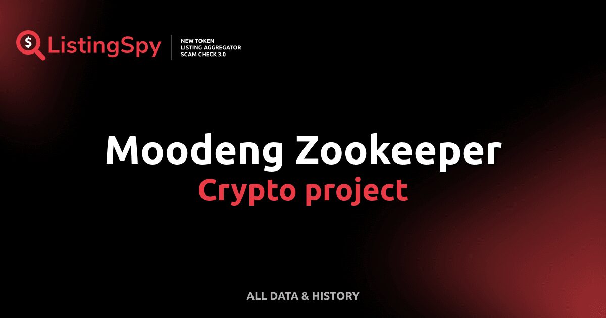 Moodeng Zookeeper crypto project info: ATTHAPON listings, events, charts, community, analysis ...