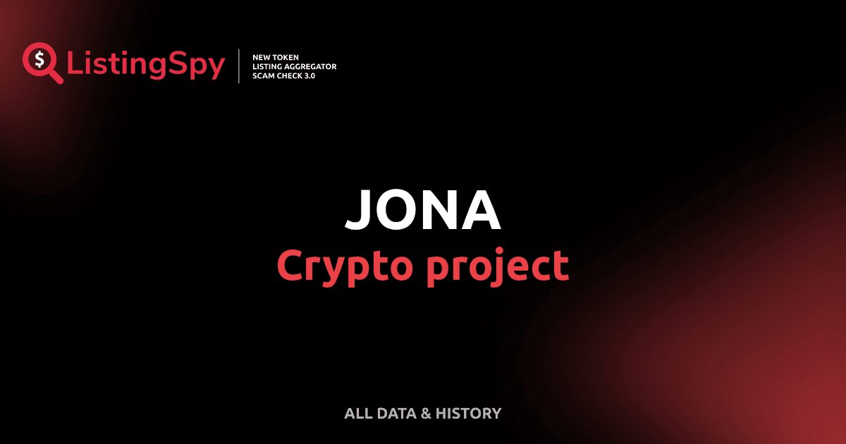 JONA crypto project info: JONA listings, events, charts, community ...