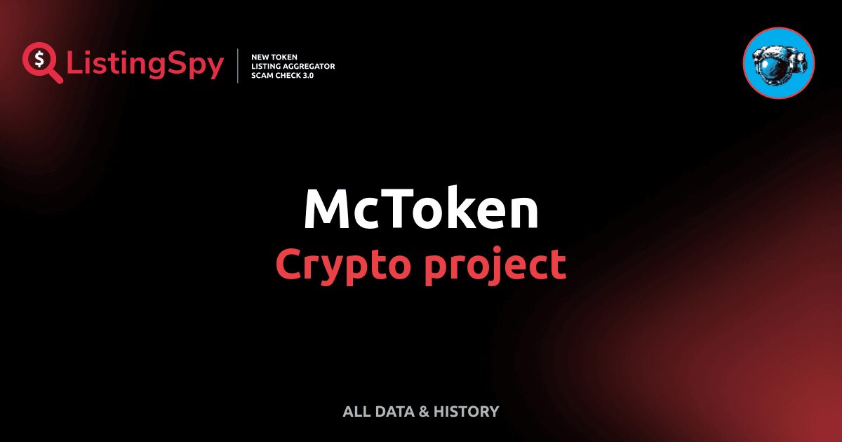 McToken crypto project info: TOKE listings, events, charts, community ...