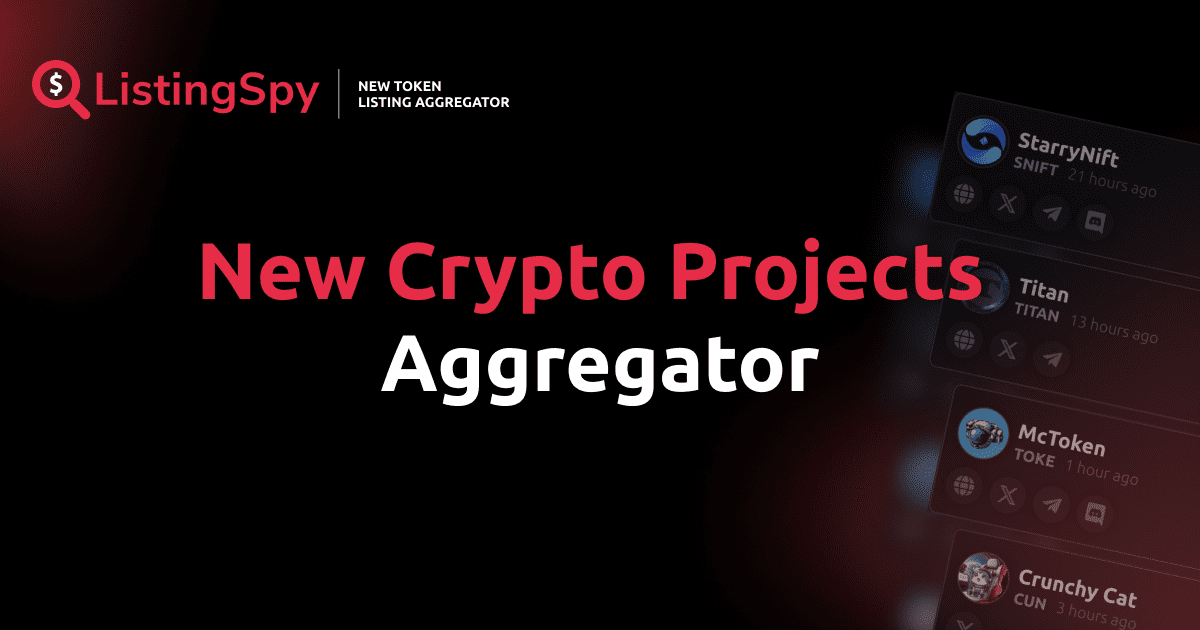 New crypto projects - be the first to find them | ListingSpy