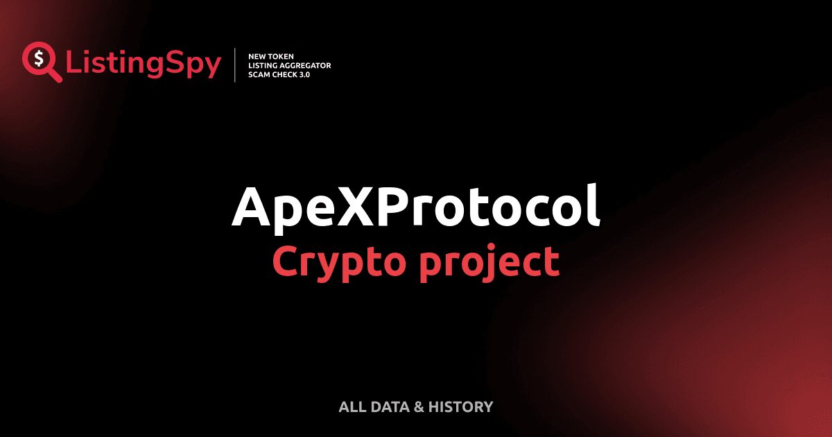 ApeXProtocol crypto project info: APEXPROTOCOL listings, events, charts, community, analysis ...