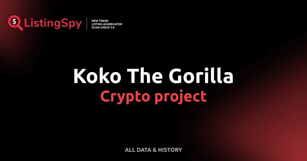 Koko The Gorilla crypto project info: KOKO listings, events, charts ...