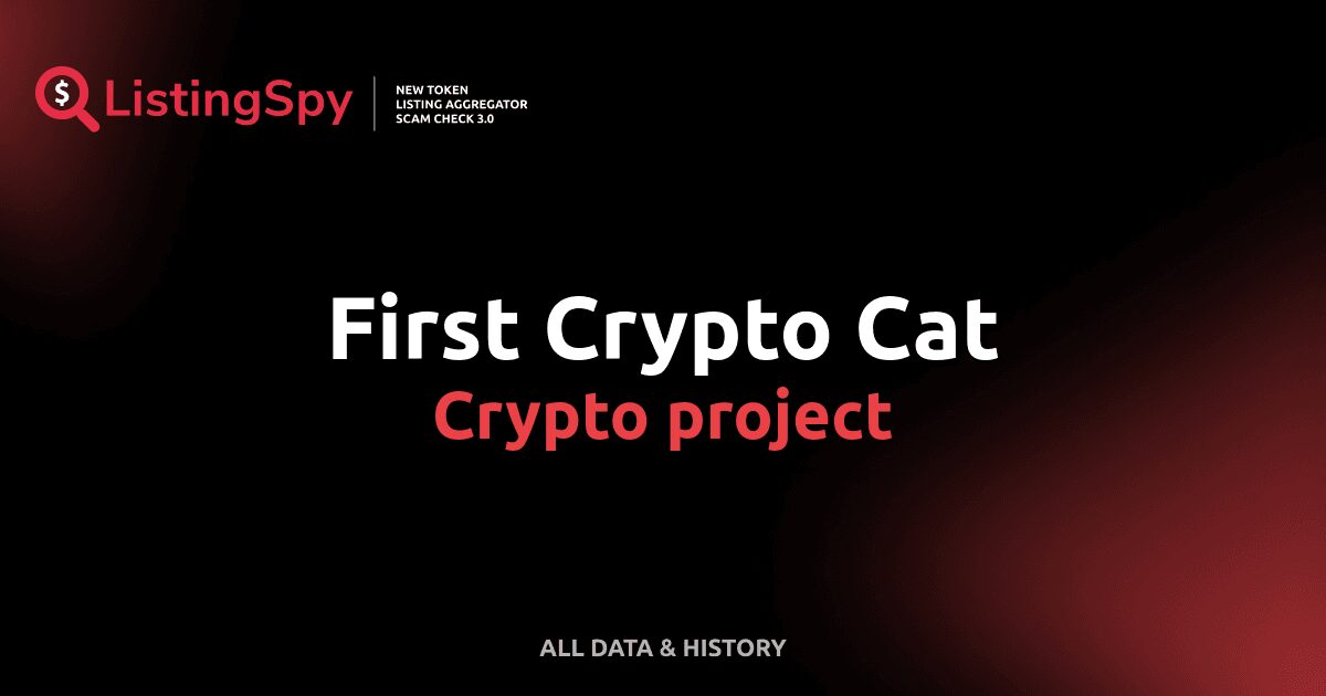 First Crypto Cat crypto project info: SIRIUS listings, events, charts, community, analysis ...