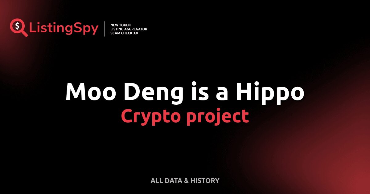 Moo Deng is a Hippo crypto project info: HIPPO listings, events, charts ...
