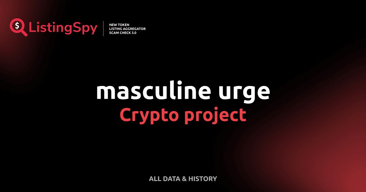 masculine urge crypto project info: URGE listings, events, charts, community, analysis | ListingSpy