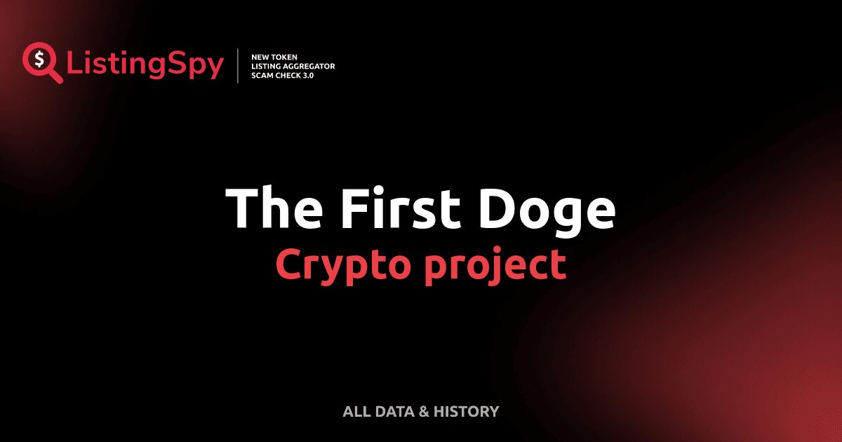 The First Doge crypto project info: FDOGE listings, events, charts ...