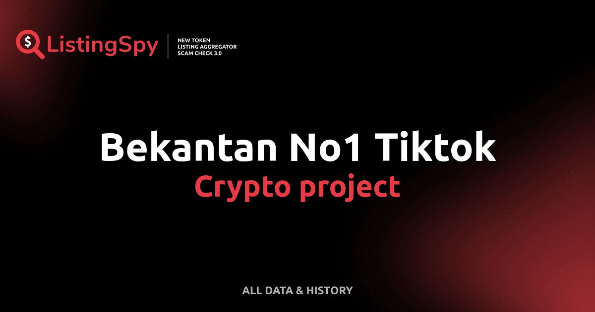 Bekantan No1 Tiktok crypto project info: BEKANTAN listings, events ...