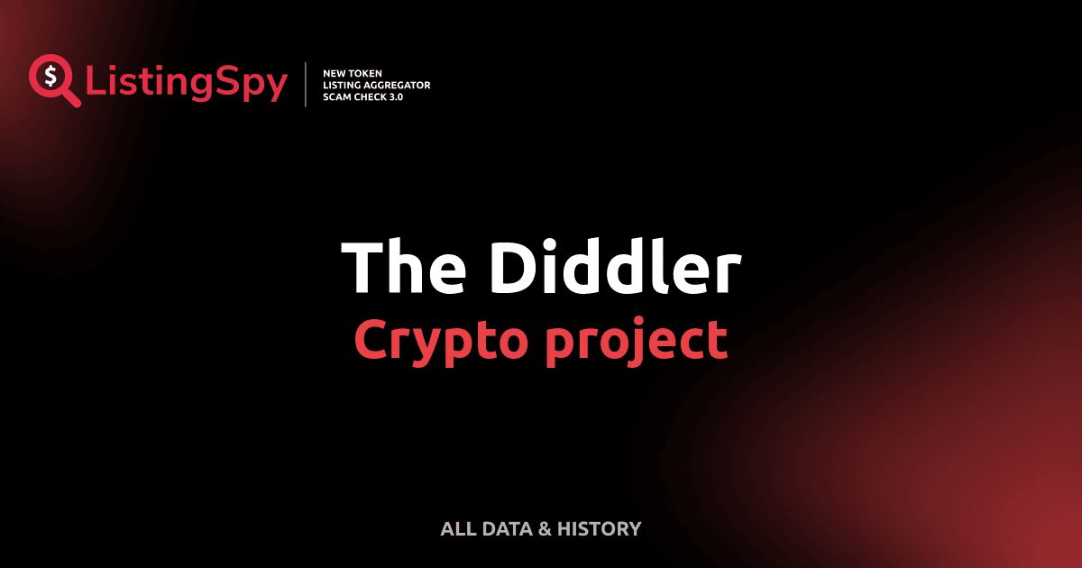The Diddler crypto project info: DIDDY listings, events, charts ...