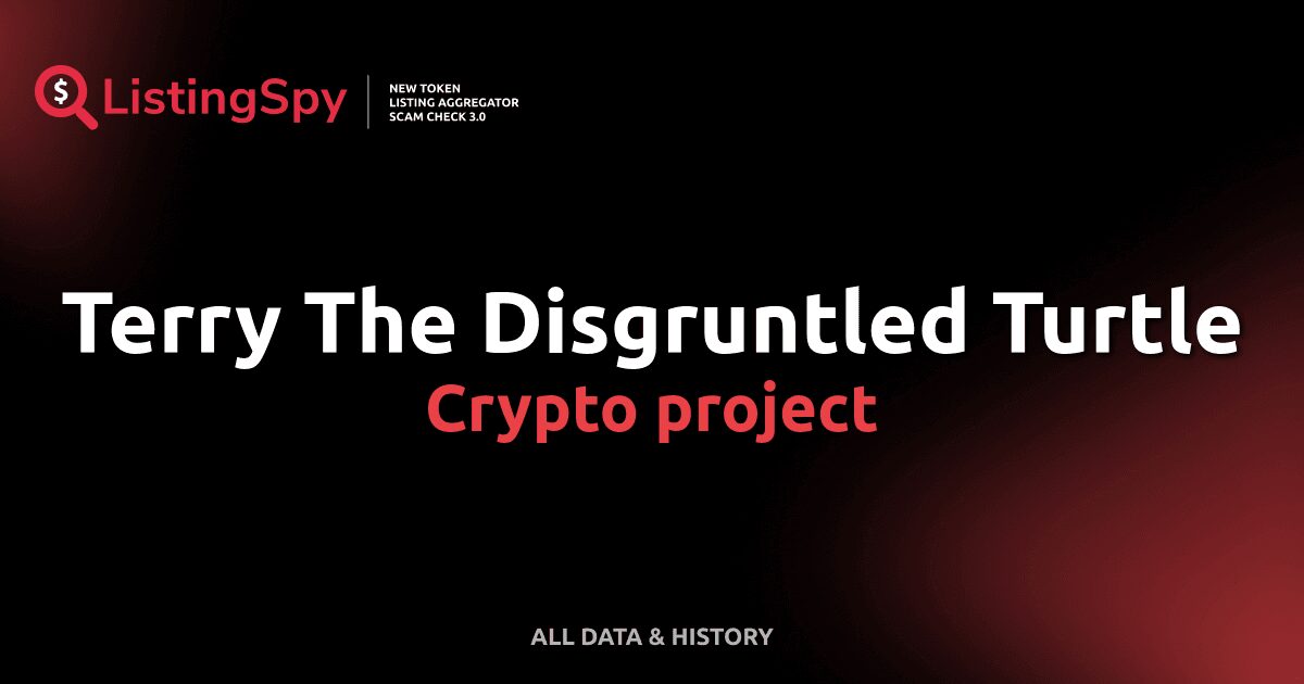 Terry The Disgruntled Turtle crypto project info: TERRY listings ...