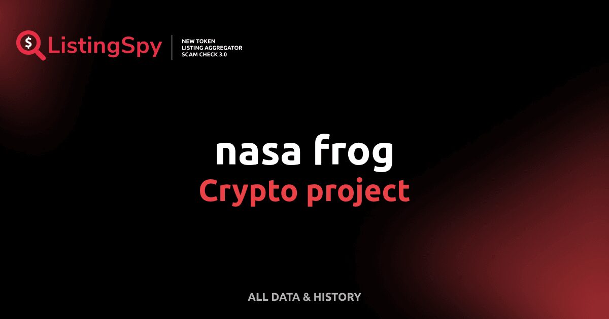 nasa frog crypto project info: NFROG listings, events, charts ...