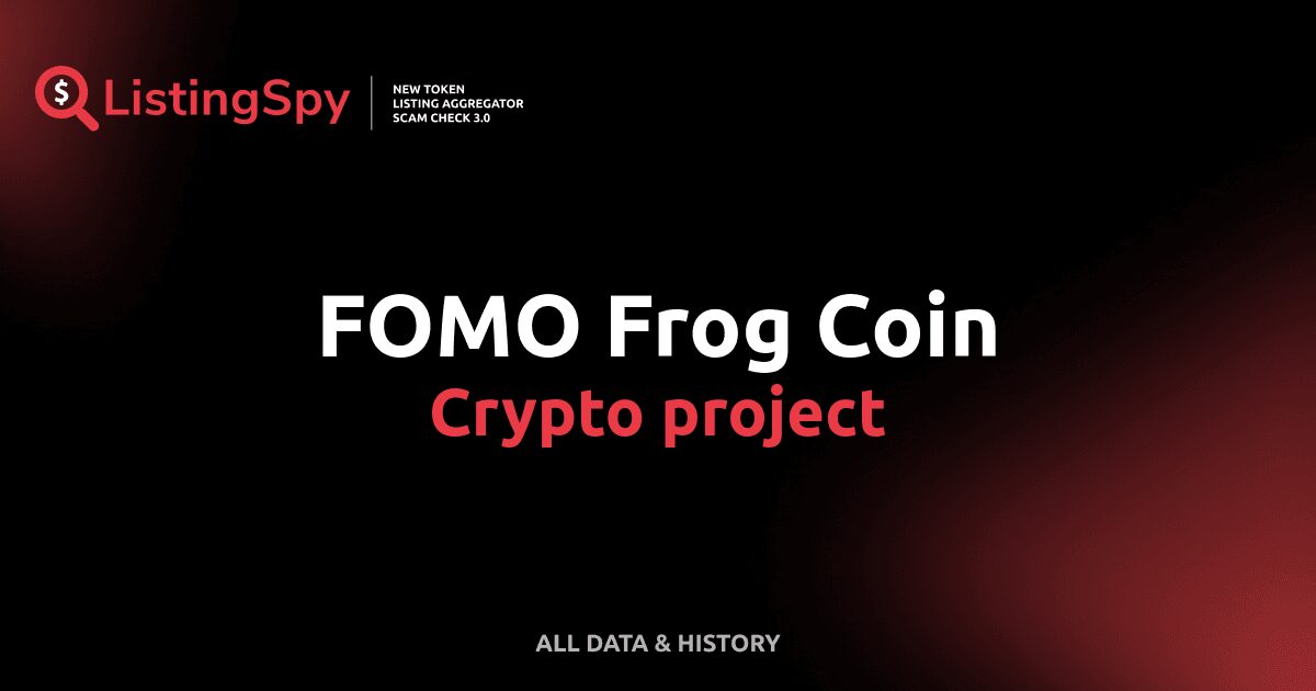 FOMO Frog Coin crypto project info: $FROGO listings, events, charts ...