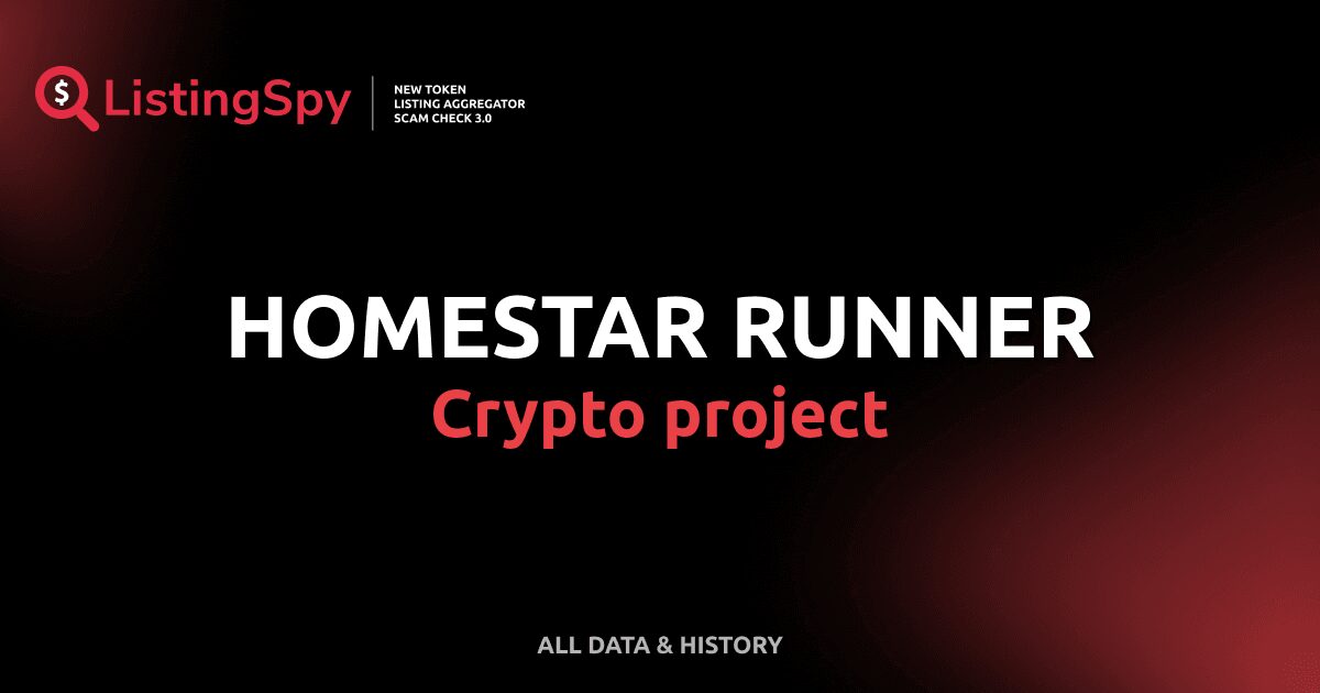 HOMESTAR RUNNER crypto project info: RUNNER listings, events, charts ...