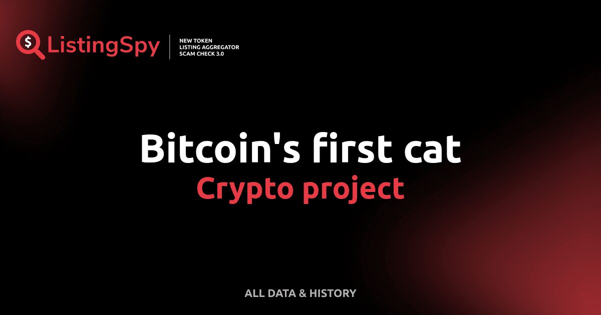 Bitcoin's first cat crypto project info: NEKO listings, events, charts ...