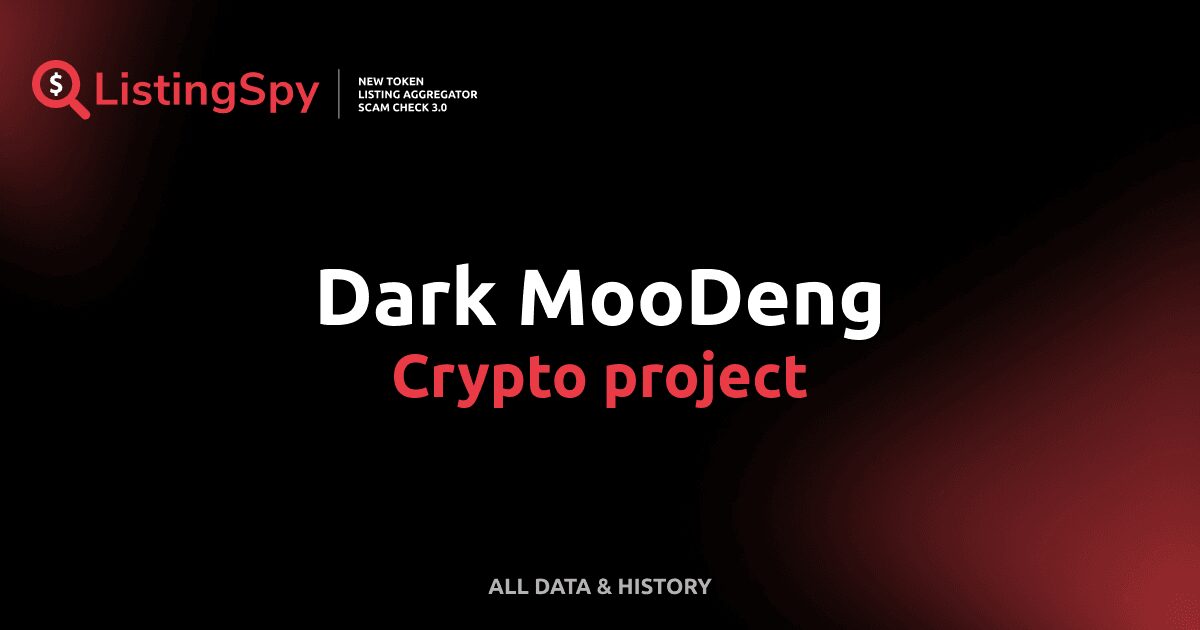 Dark MooDeng crypto project info: DMOODENG listings, events, charts ...