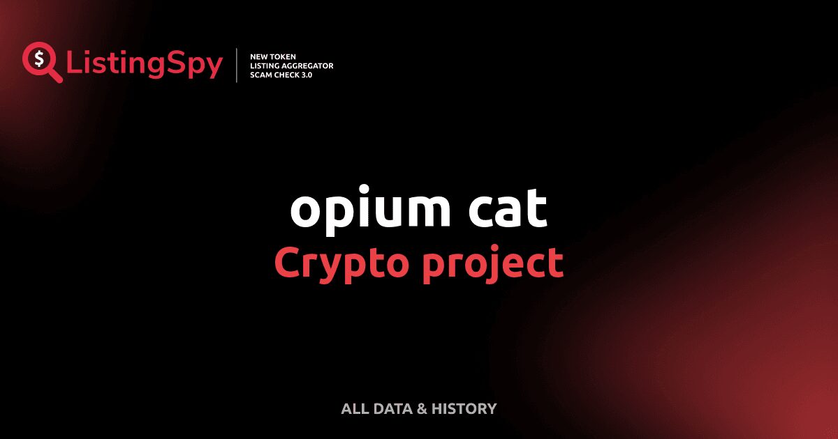 opium cat crypto project info: OPI listings, events, charts, community ...