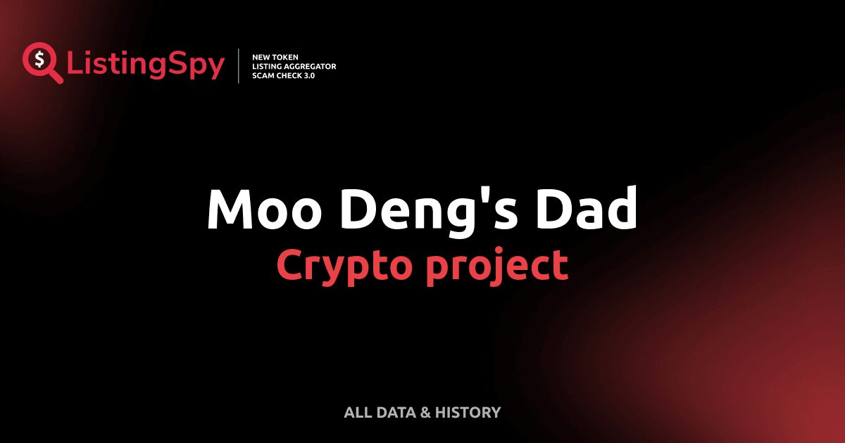 Moo Deng's Dad crypto project info: BENZ listings, events, charts ...
