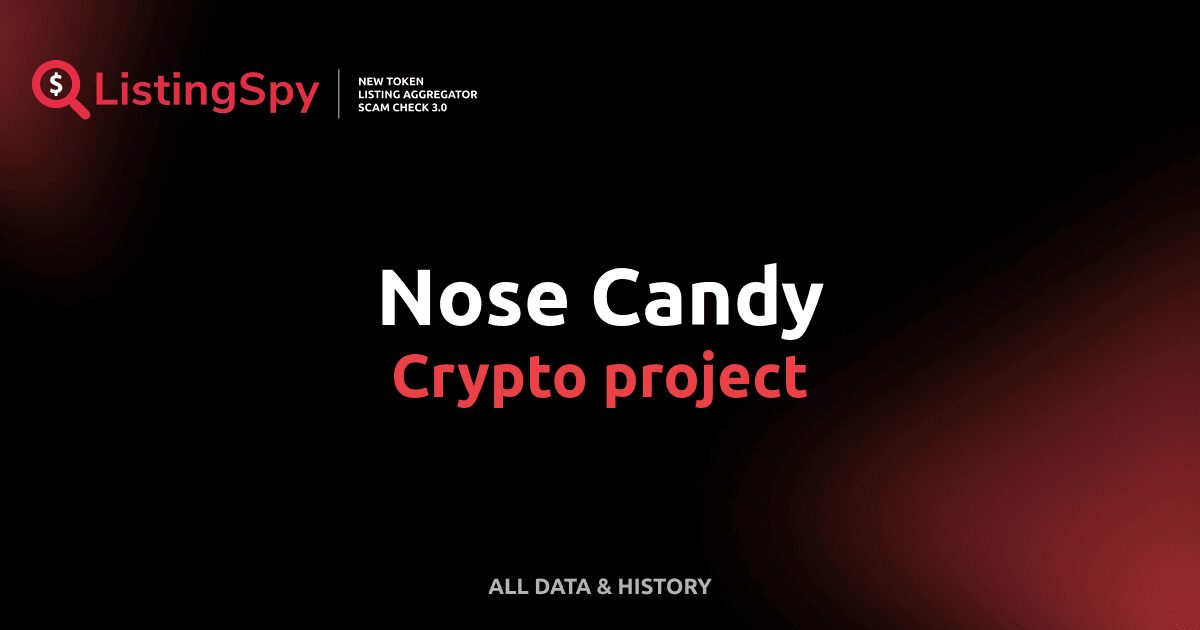 Nose Candy crypto project info: COCAINE listings, events, charts ...