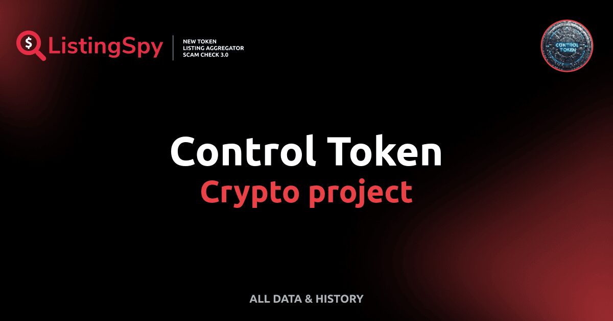 Control Token crypto project info: CTRL listings, events, charts ...