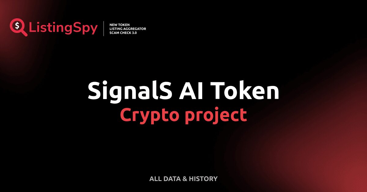 SignalS AI Token crypto project info: SST listings, events, charts ...