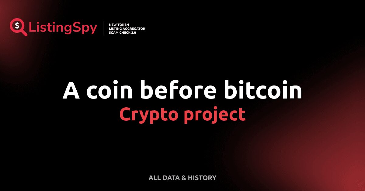 A coin before bitcoin crypto project info: BMONEY listings, events ...