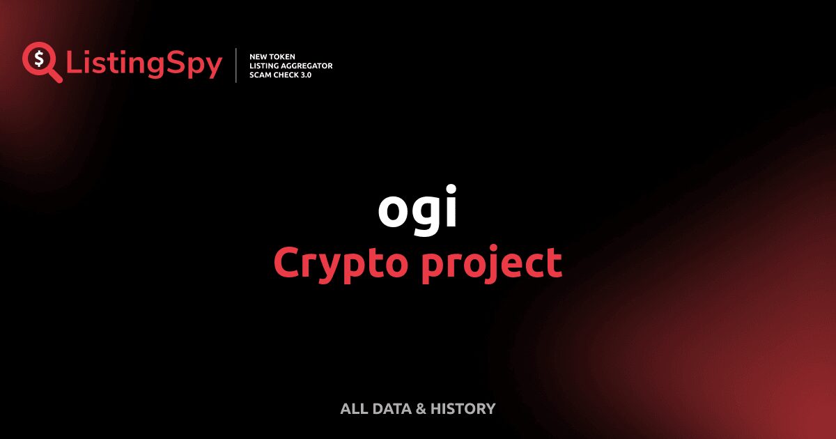 ogi crypto project info: OGI listings, events, charts, community ...
