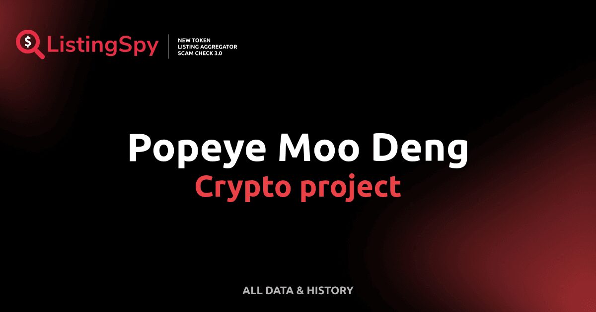 Popeye Moo Deng crypto project info: POPENG listings, events, charts ...