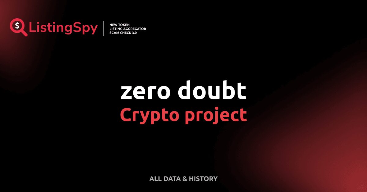 zero doubt crypto project info: BELIEF listings, events, charts ...
