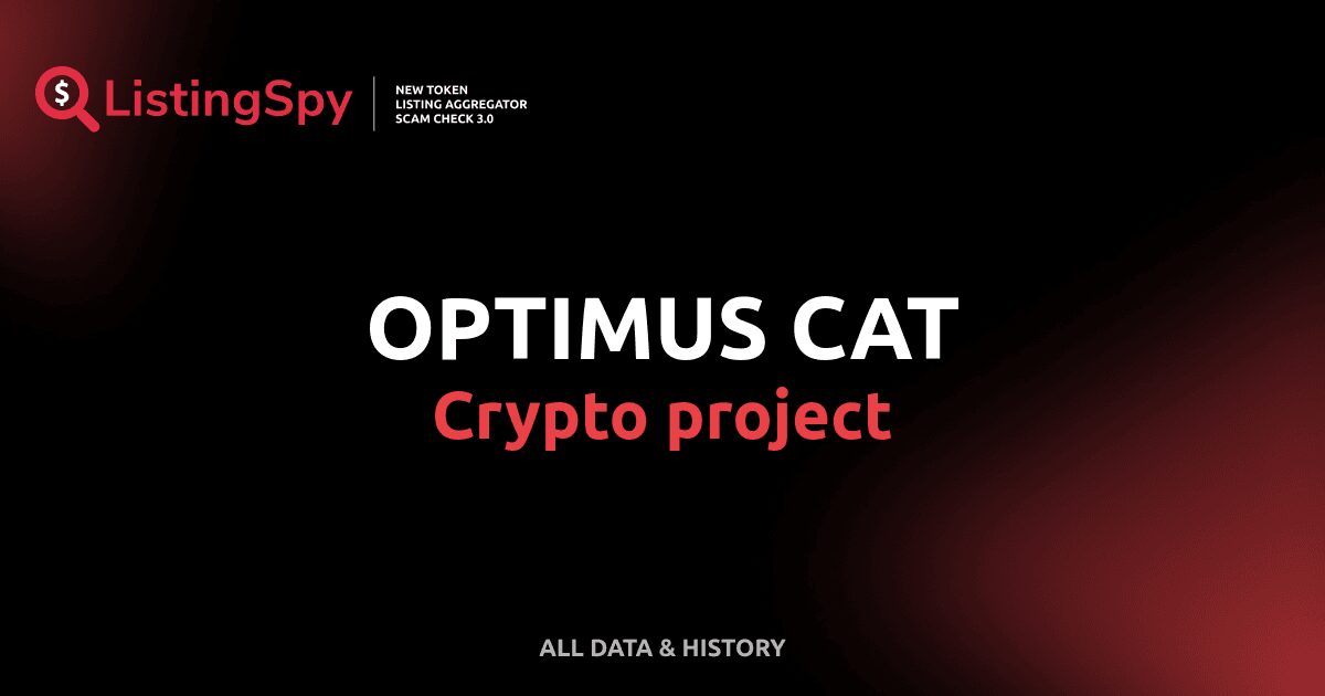 OPTIMUS CAT crypto project: OCAT token listings, events, analysis | ListingSpy