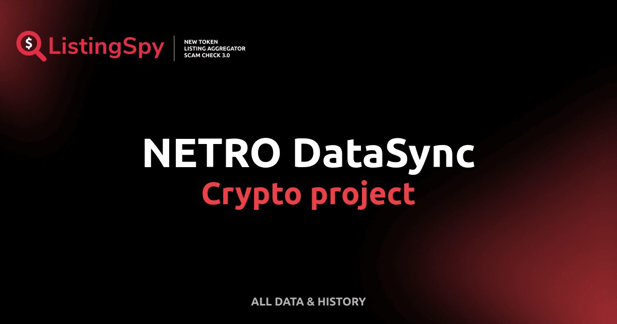 NETRO DataSync crypto project: NETRO token listings, events, analysis ...