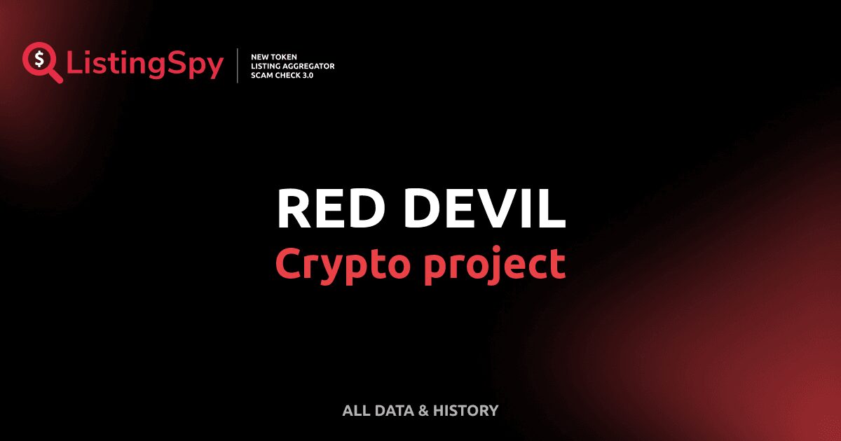 RED DEVIL crypto project: BELZEBUB token listings, events, analysis ...