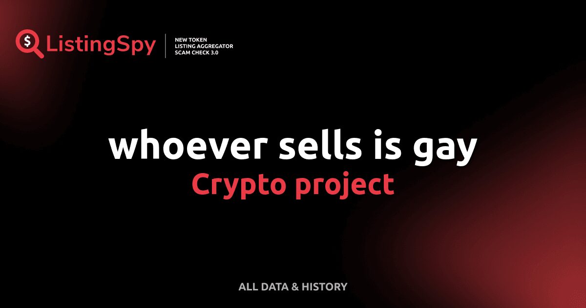 whoever sells is gay crypto project: WSIG token listings, events ...